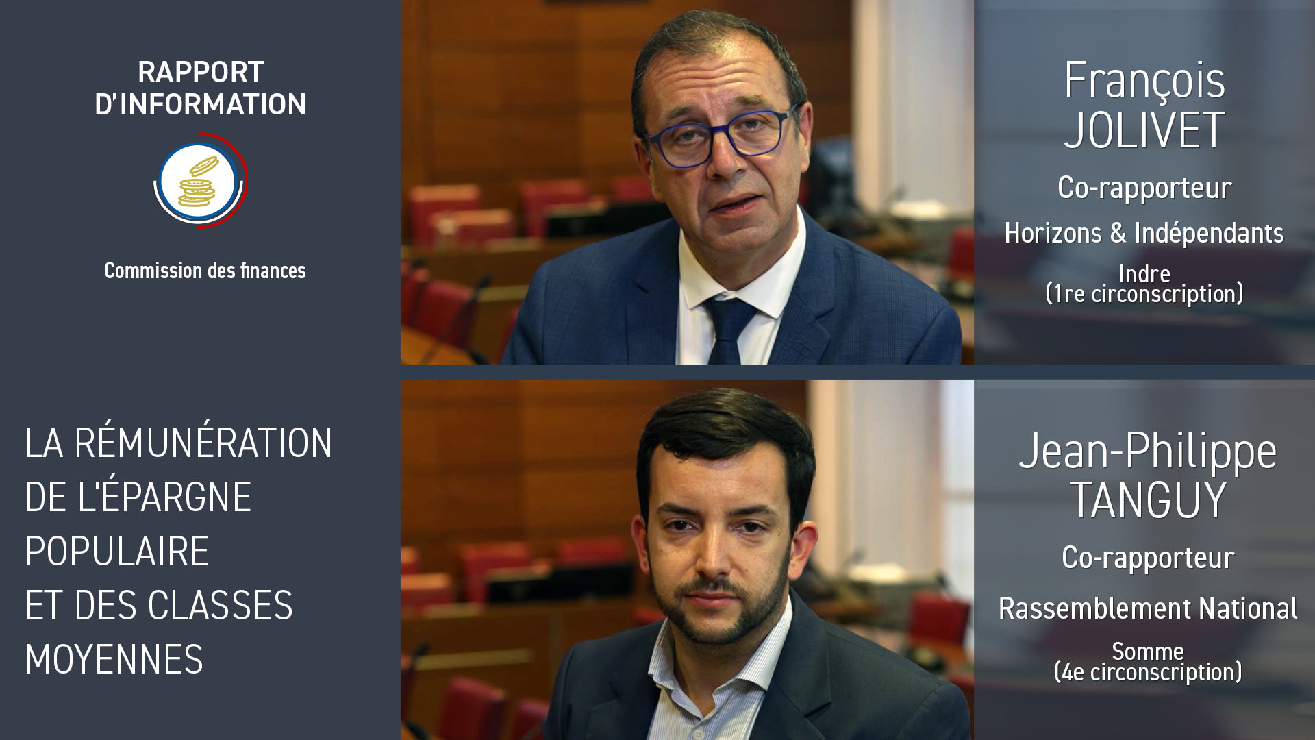 La rémunération de l'épargne populaire et des classes moyennes - Mardi ...